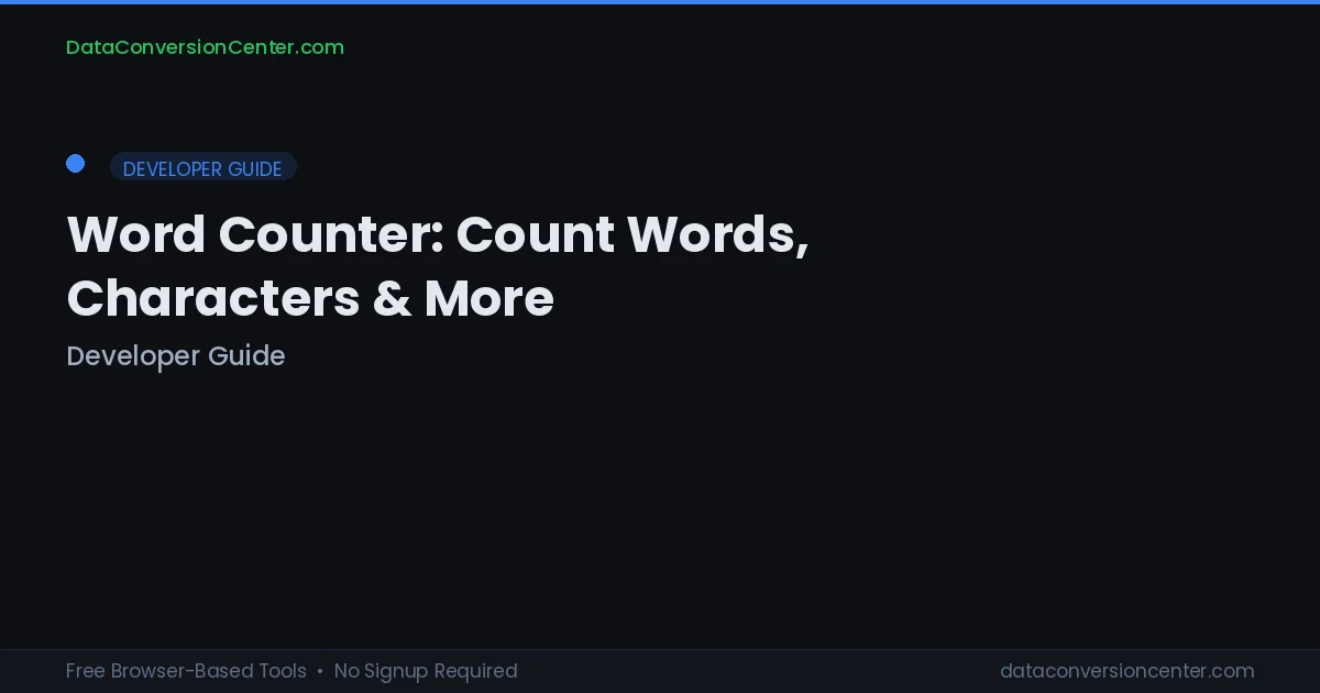 Word Counter: Count Words, Characters & More (2026)